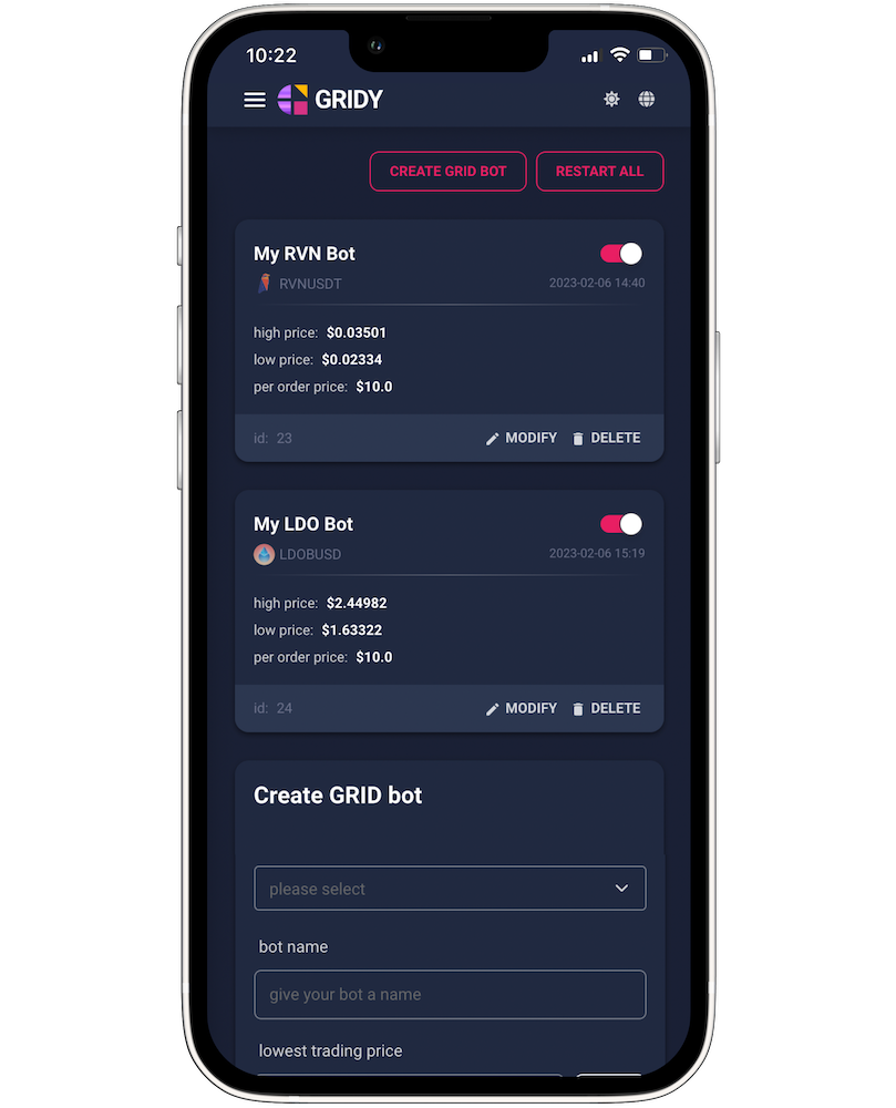 Gridy - AI Grid Trading Bot